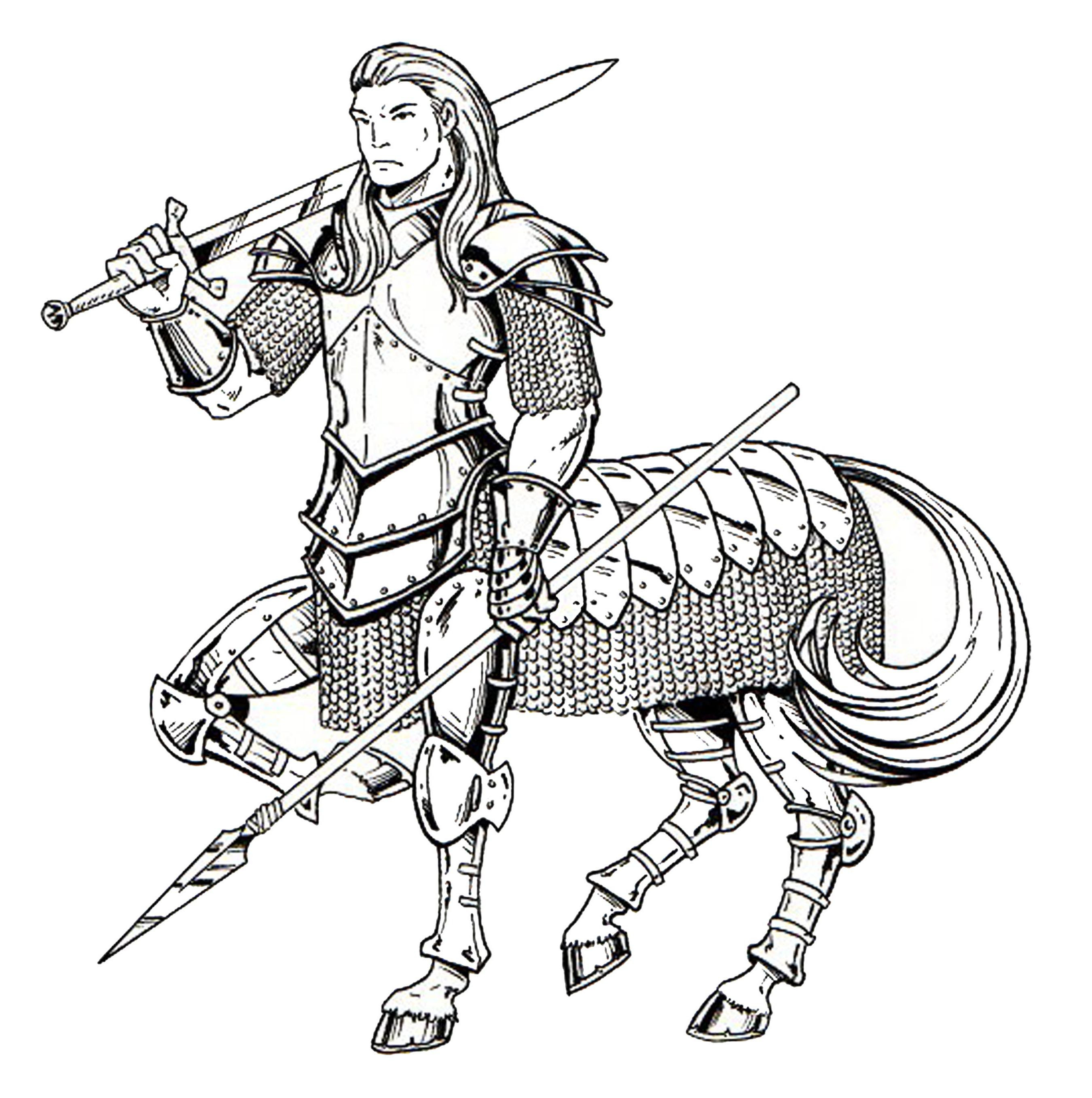 Of great stature, centaurs stand between seven and eight feet tall, and ...