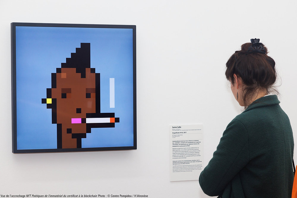 VIVA LA PUNK: CryptoPunk #110 Made Her Debut At The Centre Pompidou In ...