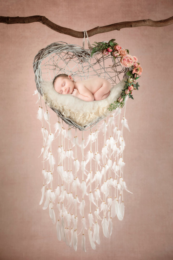 In Home Boho Baby Girl Newborn Photo Session - Central Florida Newborn ...