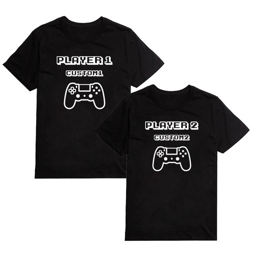 Playeras Pareja Player 1, Player 2 (Customizable) | Yabai Studio