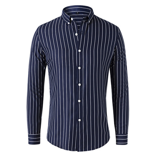 Chemise à Rayures Homme Slim – Élégance Moderne & Confort