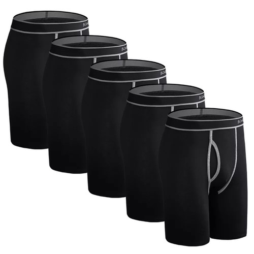 No.1 5 Piece Men's Long Boxer Briefs - Comfort, Style & Quality