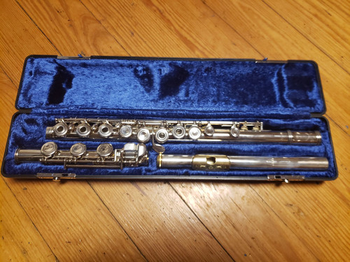 Emerson Omega Sterling Flute! Open-Hole, Gold Plate, Gizmo Key ...