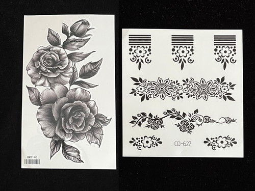 Black Tattoo Stickers | Sam Henna Arts