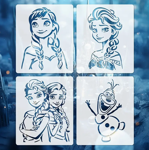 Frozen Cake Stencil Set – 4 Pieces | Cake Master Ltd