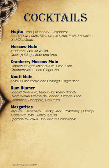 2019 NAUTI MENU | The Nauti Turtle