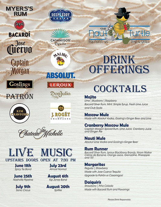 NAUTI MENU | The Nauti Turtle