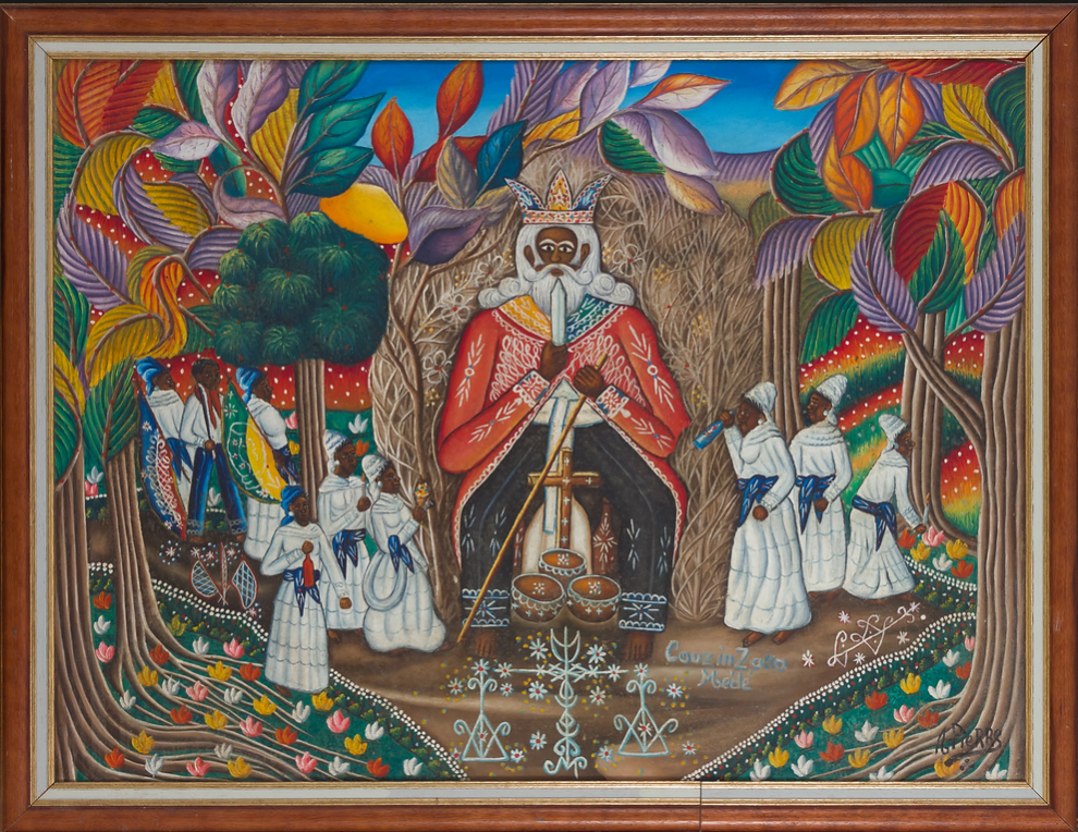 Andre Pierre Painting - Couzin Zaka' Mede' | Haiti Collection Privée
