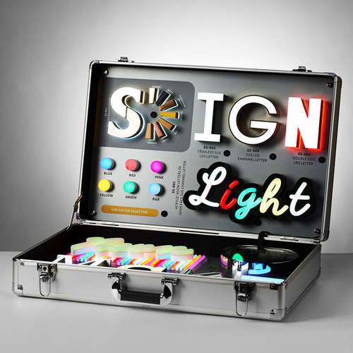 3D Led Sign Letters Sample Box Stainless Steel letters acrylic neon ...