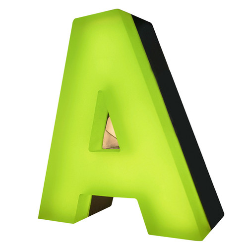 Custom standing front-lit letters sign stainless steel colored ...