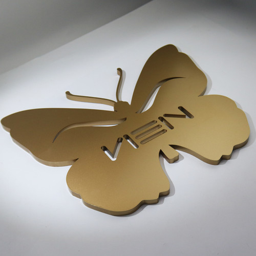 Custom 3d gold sign letters flat cut metal alphabet logo signage for ...