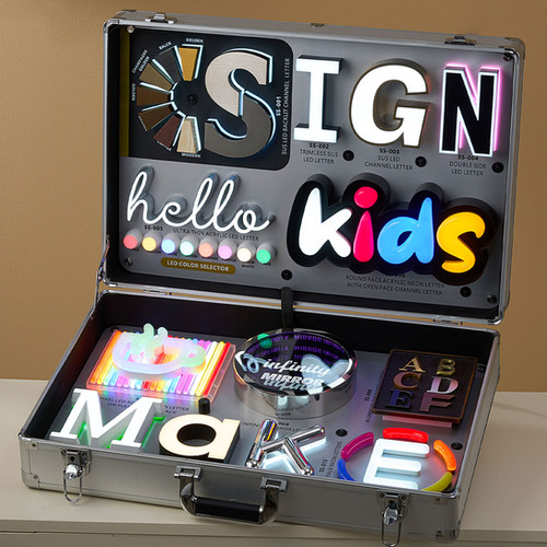 3D Led Sign Letters Sample Box Stainless Steel letters acrylic neon ...