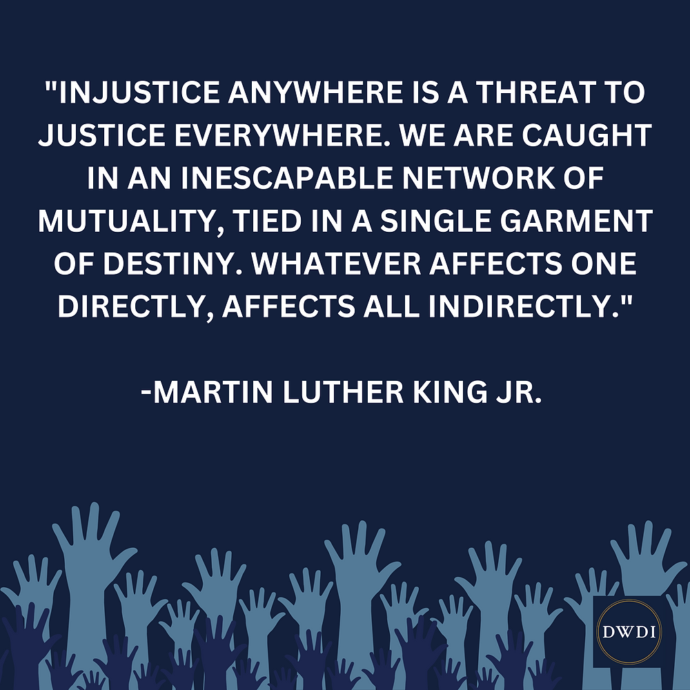 🌐 "Injustice anywhere is a threat to justice everywhere." - Martin ...