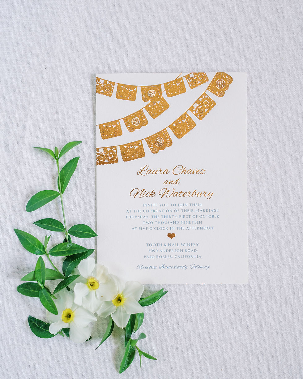 Papel Picado Wedding Invitations | Papercake Designs