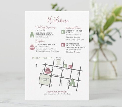 Custom Wedding Welcome Map Design Printable DIY digital file