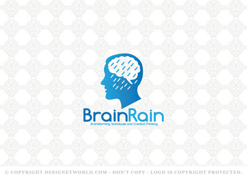 Brain Rain Brainstorming Logo | DesigneyWorld