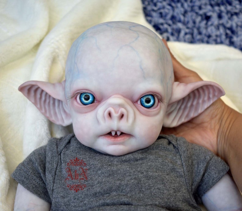 Made by Artist Vlad Silicone Baby Doll Baby Boy Vampire Preemie 17 ...