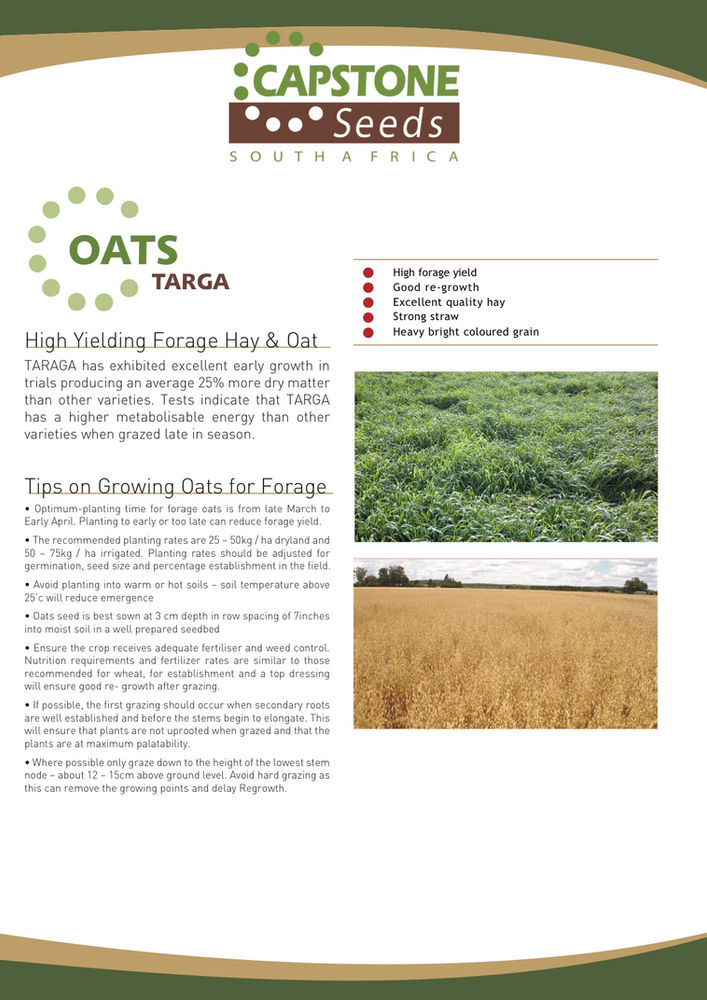 Tips on growing oats for forage