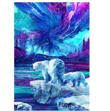 NC Illuminations Panel - Polar Bears | Cabin Fever Alaska