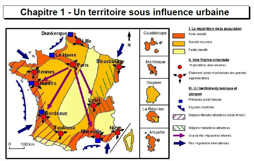 Les aires urbaines en France (3e)