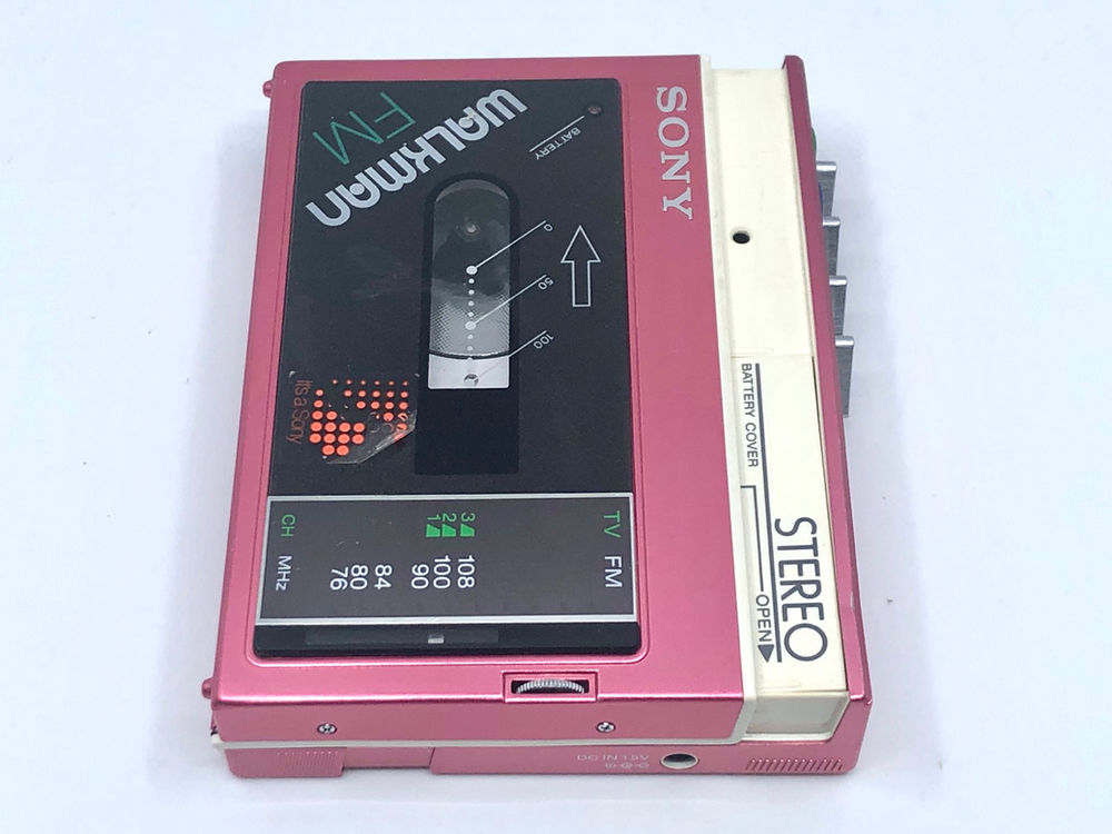 Sony Walkman WM-F20 Pink Portable Cassette Player with TV FM Radio