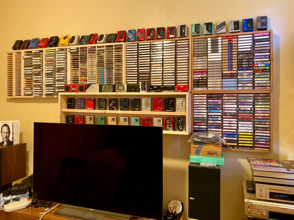 Custom Made Cassette Player Display Shelves