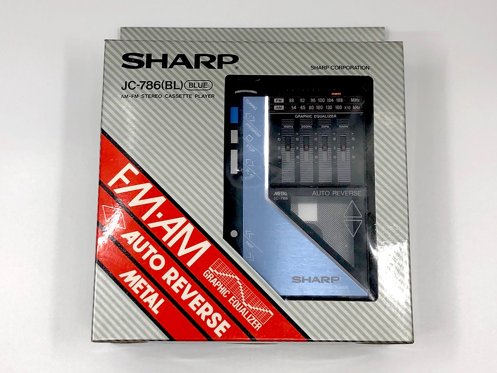 Sharp JC-786 Blue Portable Cassette Player