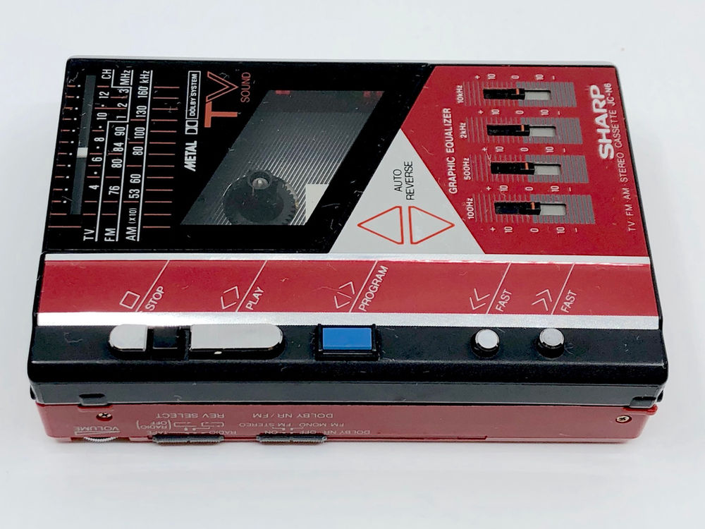 Sharp JC-N6 Red Portable Cassette Player with EQ