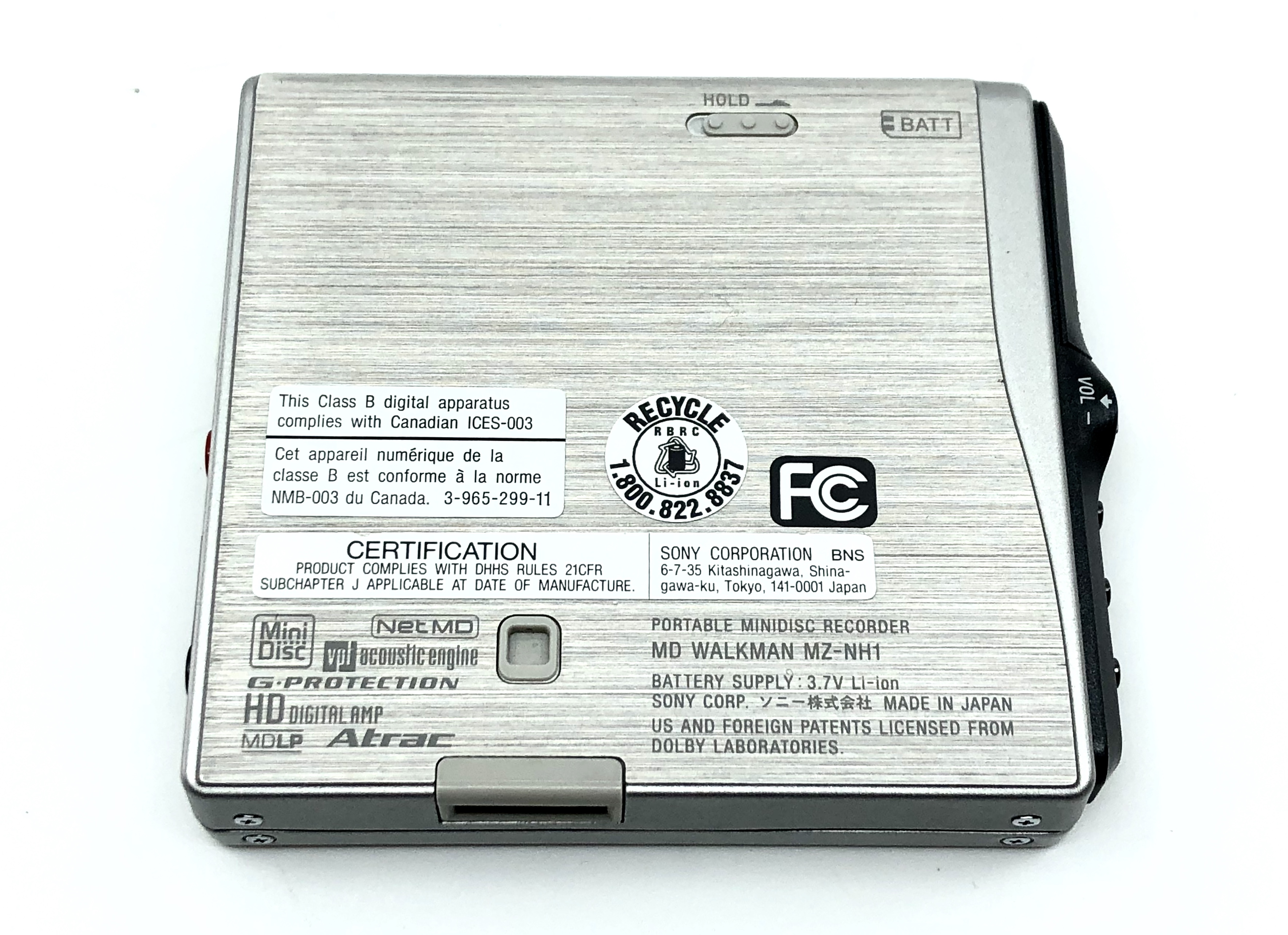 Sony MZ-NH1 MiniDisc Recorder Hi-MD