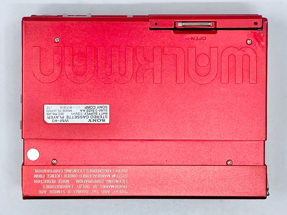 Sony Walkman WM-40 Red Portable Cassette Player
