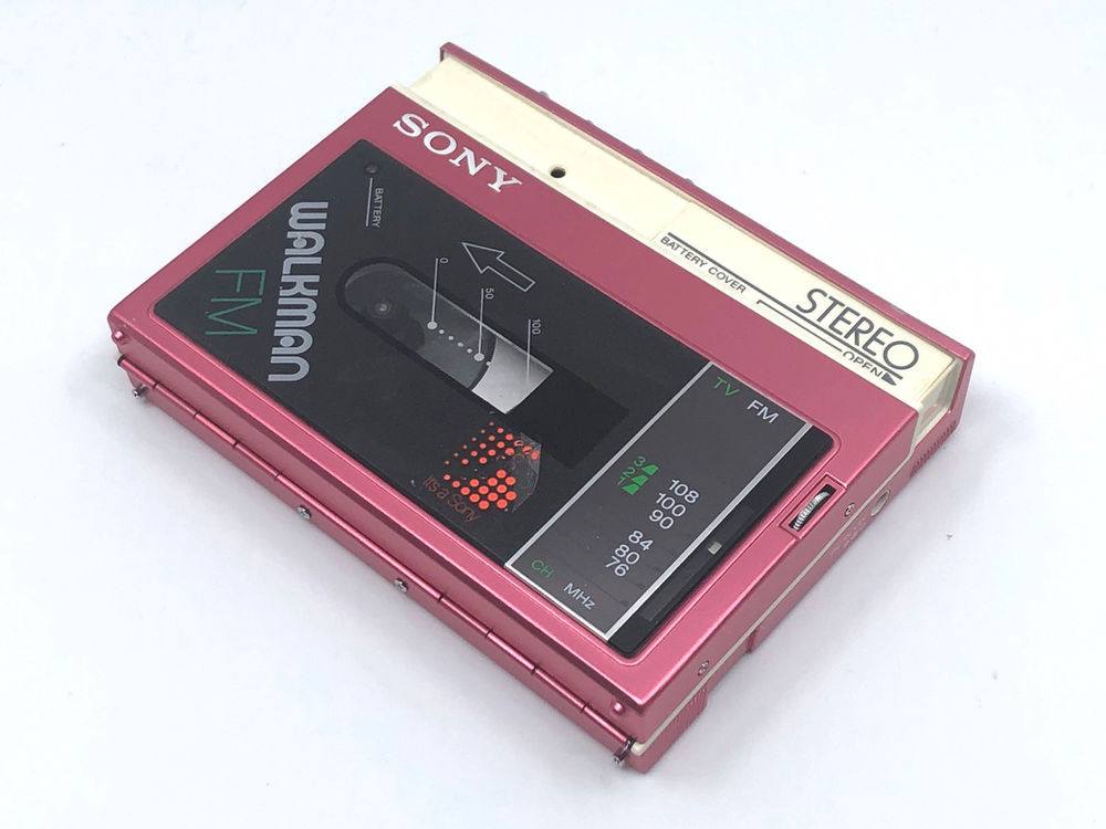 Sony Walkman WM-F20 Pink Portable Cassette Player with TV FM Radio