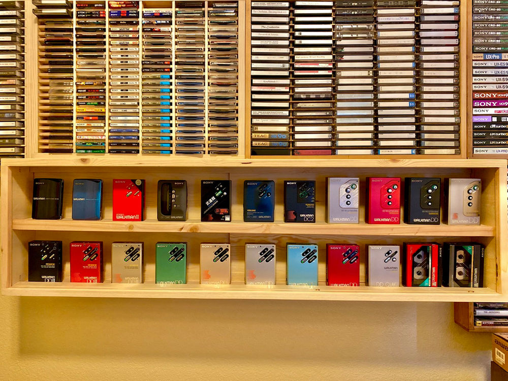 Custom Made Cassette Player Display Shelves