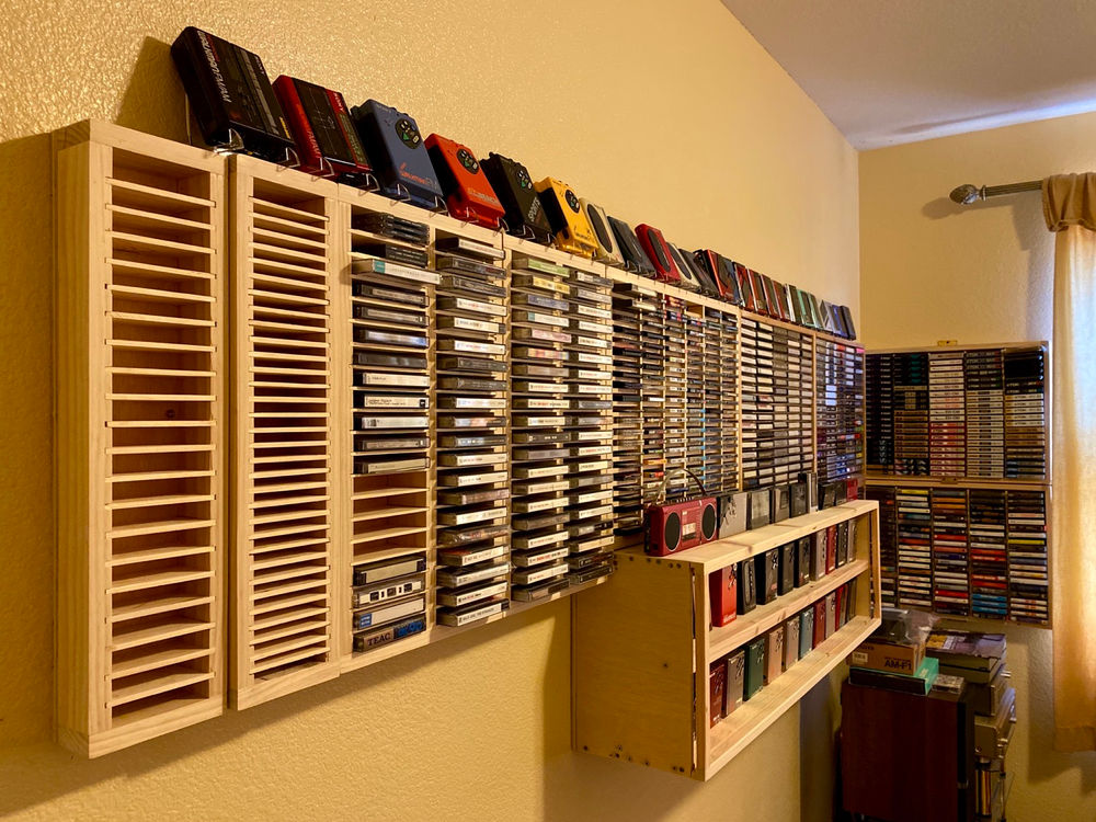 Custom Made Cassette Player Display Shelves