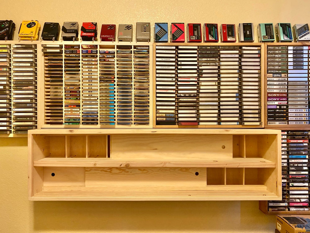 Custom Made Cassette Player Display Shelves