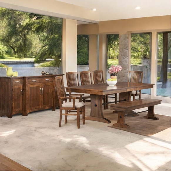 Glengarry Trestle Table Dining Set