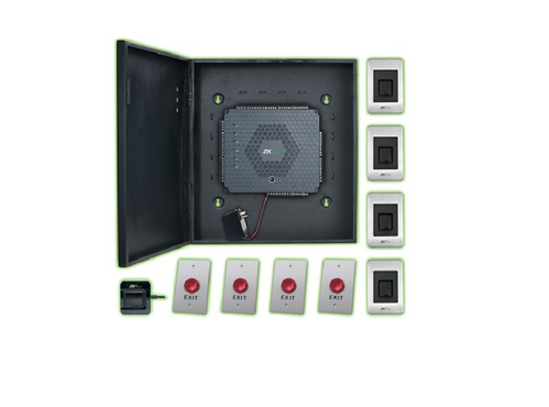 ZKTeco Atlas460-4 Complete Biometric 4 Door Access Control Kit | Arcena ...