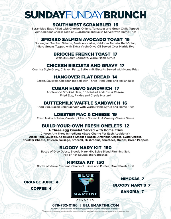 Menu | Sunday Brunch ATL