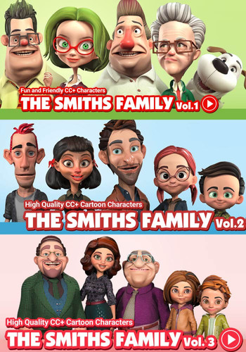 Smiths Family vol 1,2,3 Bundle pack - for CC v4.3+ | 3dcourse
