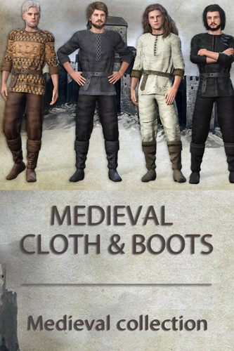 Medieval cloth and boots - CC, iClone | 3dcourse
