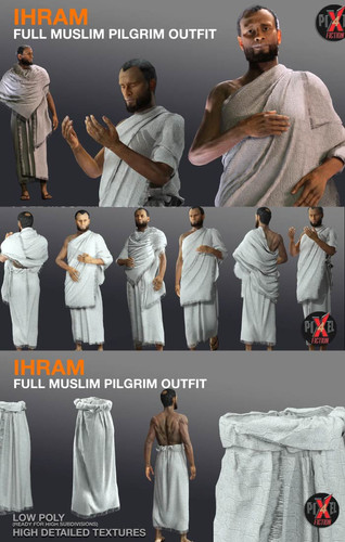 Muslim Pilgrim Complete Outfit - CC, iClone | 3dcourse