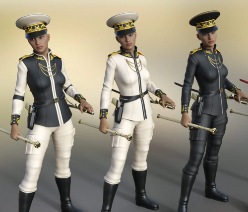El Comandante, Officer Outfit for iClone 7, CC3.4 | 3dcourse