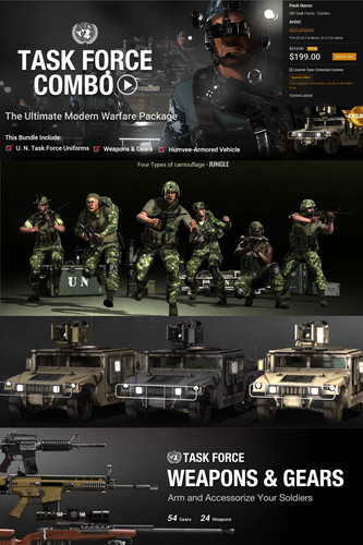 Modern Soldier Playset Un Task Force Combo Pack 3dcourse