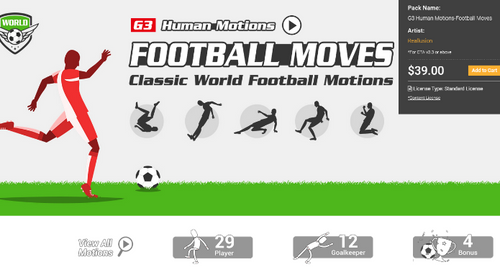 G3 Human Motions - Football Moves | 3dcourse