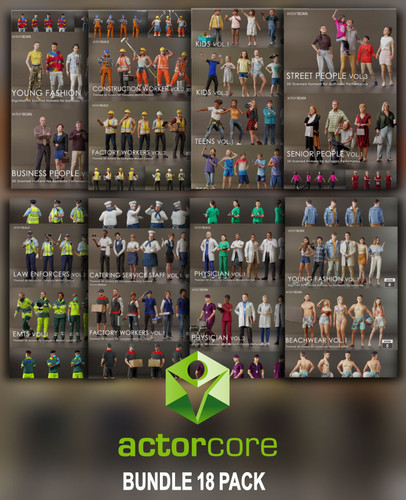 Actorcore Characters Bundle 18 Mega Pack 1 3dcourse