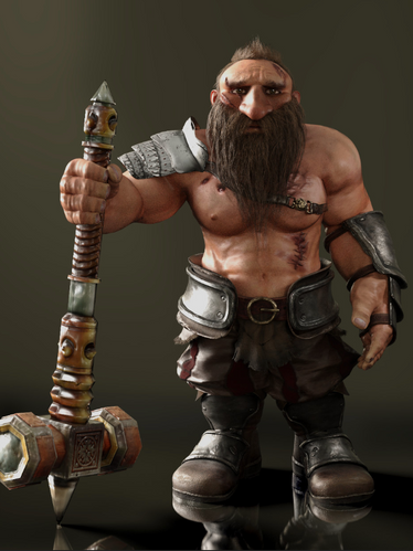Dwarf Stylized +Hair+Beard - CC4.31 iClone 8.31+ | 3dcourse
