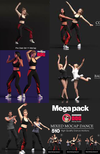 Awesome Dog 510 Mocap Bundle Iclone Mega Pack 3dcourse