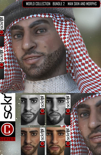 Sckript World Collection Bundle 2 Man Skin CC v3.30 or above | 3dcourse