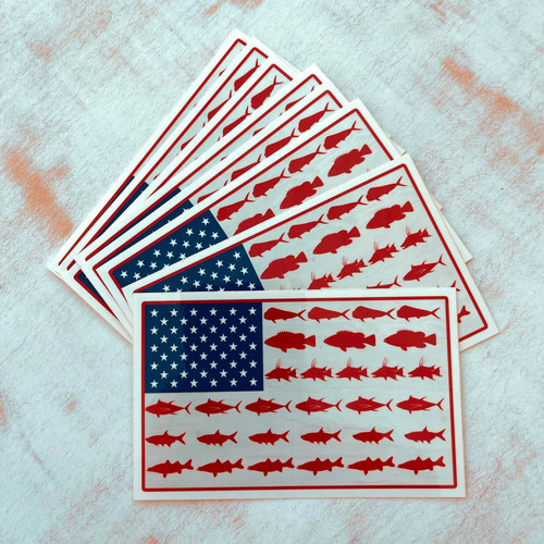 Coastal Pride Red Saltwater FishSticker | Custom Salty Signs