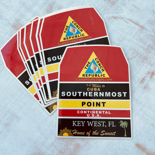 Southernmost Point -Key West Inspired Sticker | Custom Salty Signs