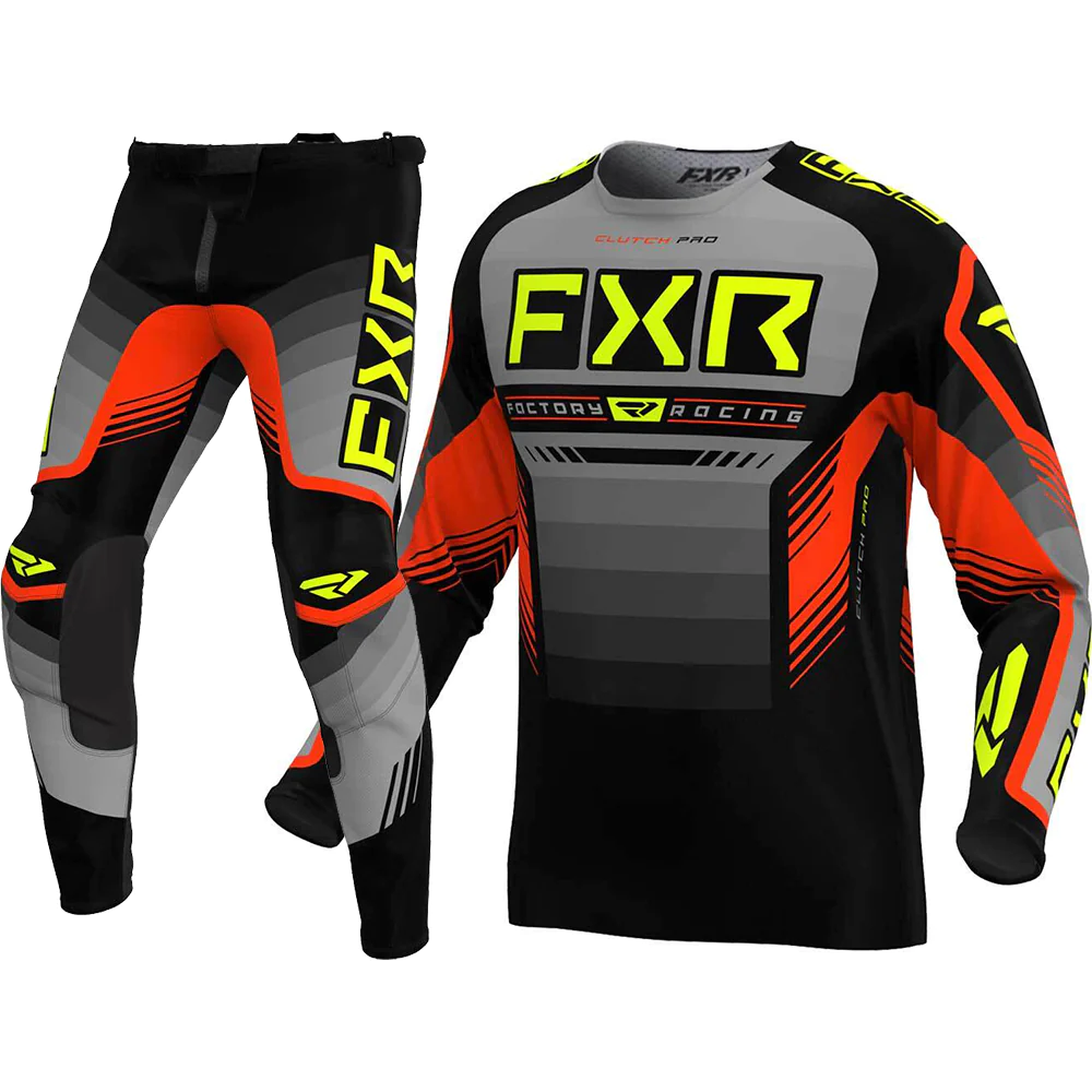 FXR 2024 Clutch Pro Motocross Kit - Grey/Nuke/Hi Viz | Rapid GFX